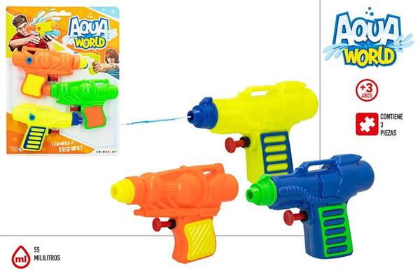 Pistola De Agua Aqua World Pack De 3 ☆ Envíos en 24/48H